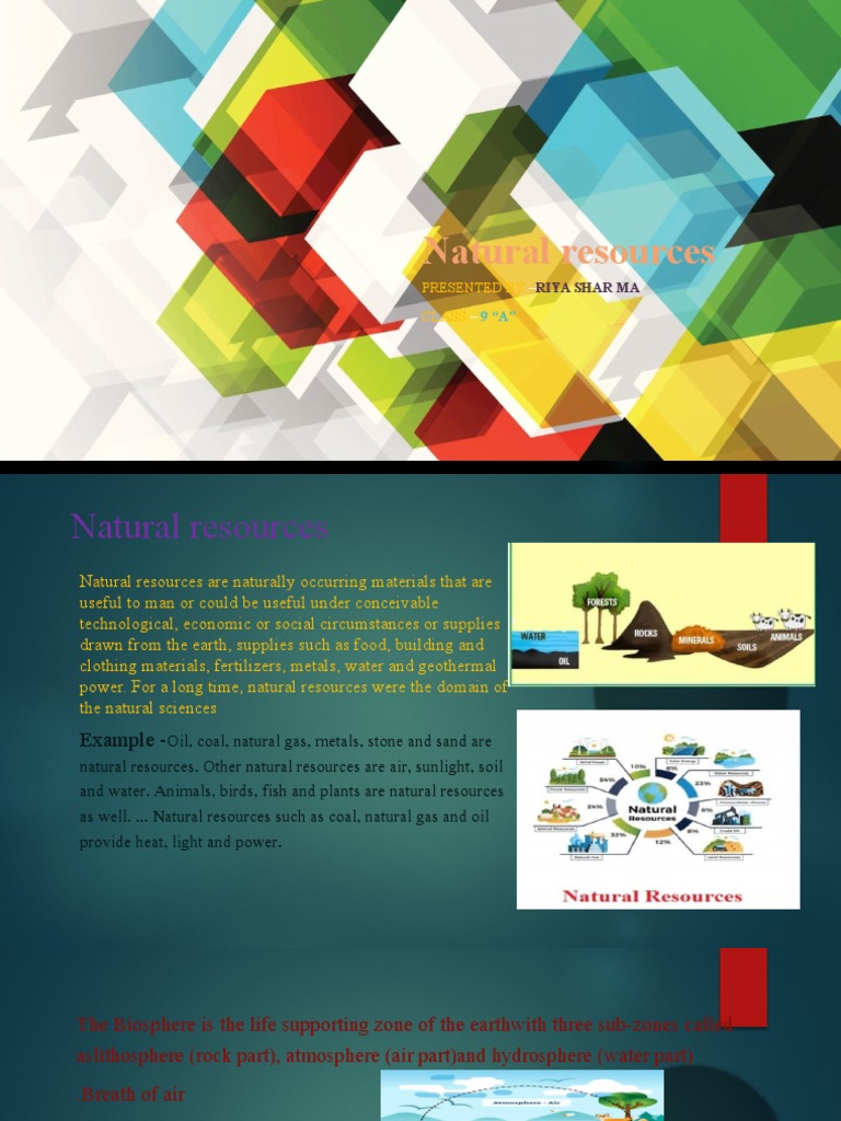 Natural Resources: Presented by Class | PDF | Atmosphere Of Earth | Water