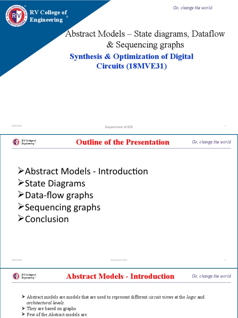 Seminar - Abstract Models (State Diagrams, Dataflow & Sequencing Graphs ...