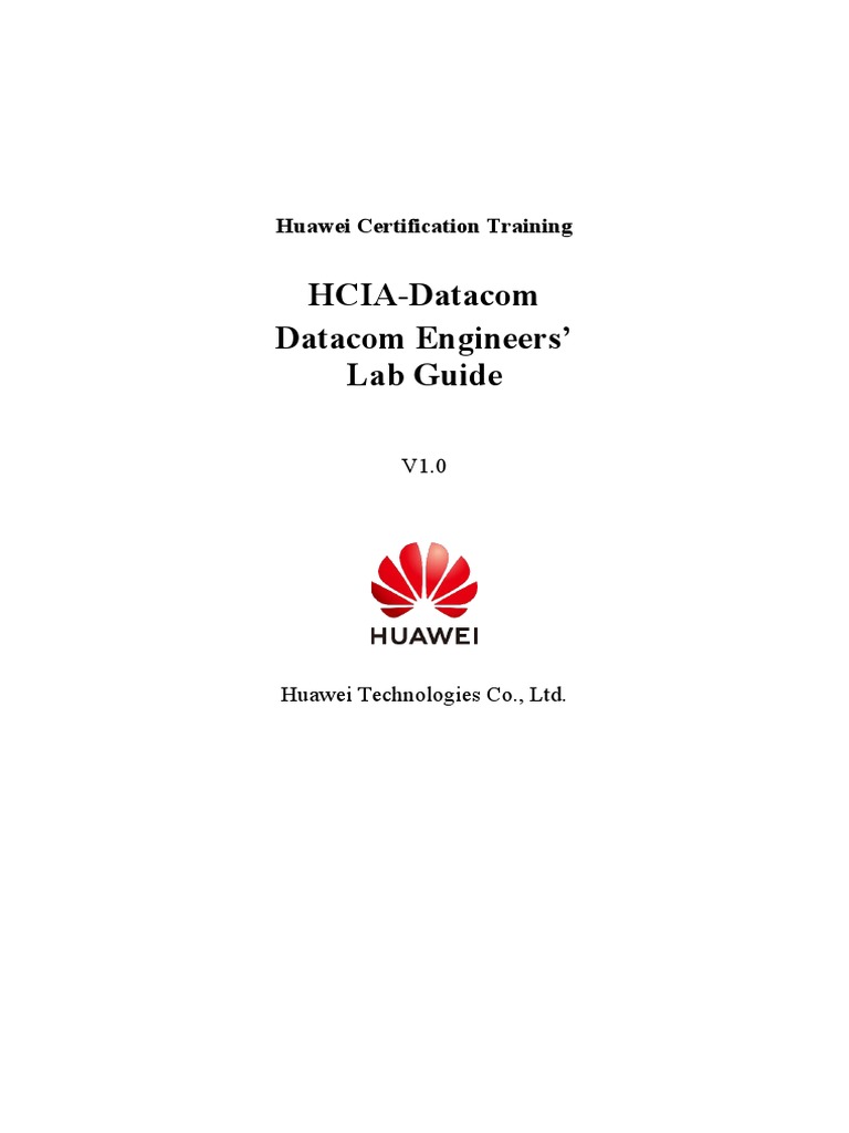 HCIA-Datacom V1.0 Lab Guide | PDF | Computer Network | Command Line Interface