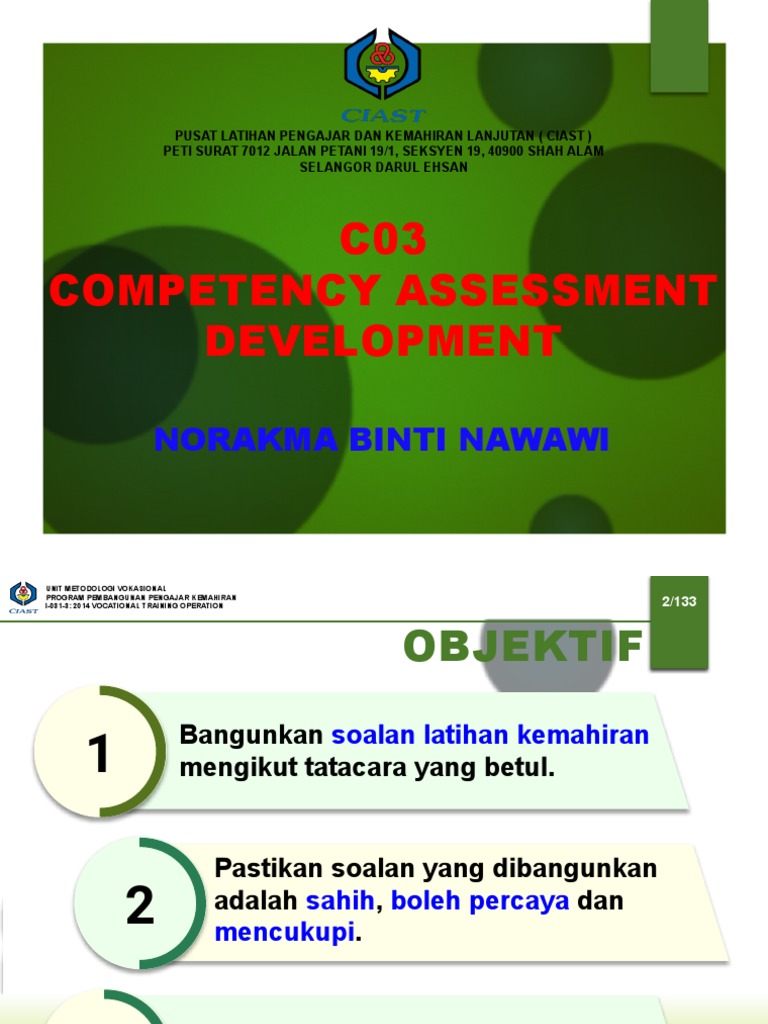 c03 Competency Assessment Development (Pembangunan Soalan) - Sept 2021 ...