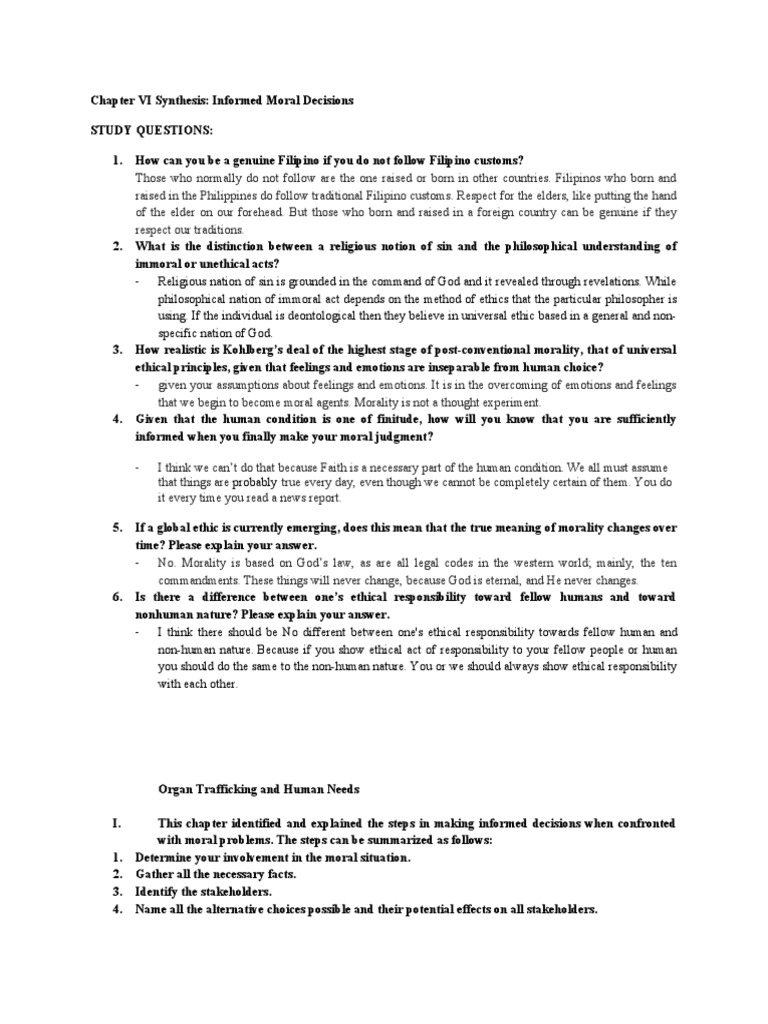 ETHICS 7 Chapter-VI-Synthesis | PDF | Personalized Medicine | Health Care