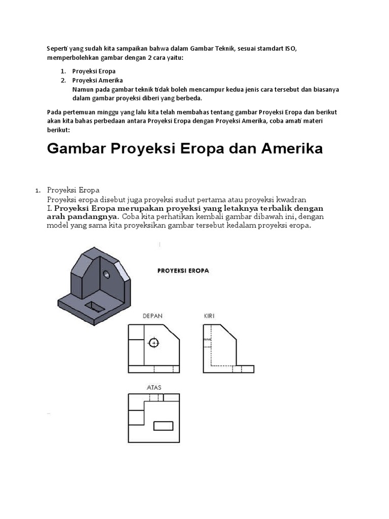 Perbedaan Proyeksi Eropa Dan Proyeksi Amerika | PDF