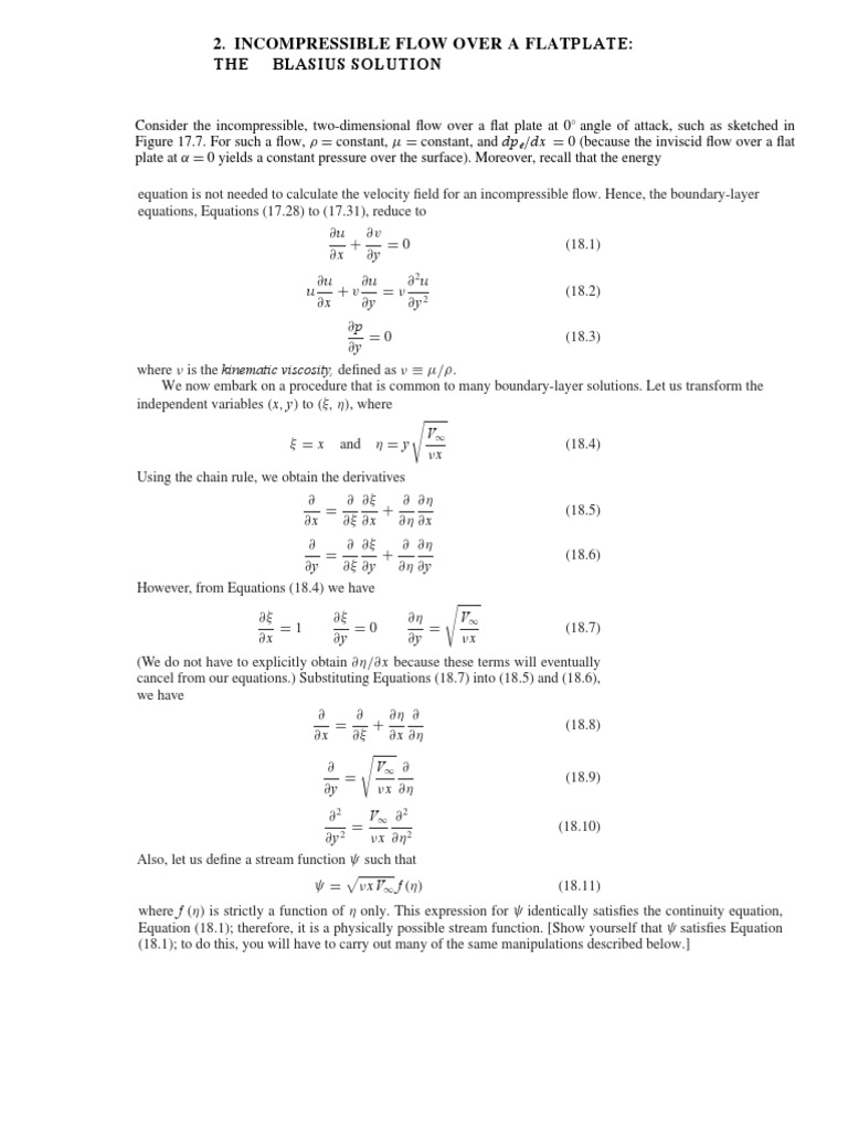 The Blasius Solution | PDF | Boundary Layer | Differential Equations