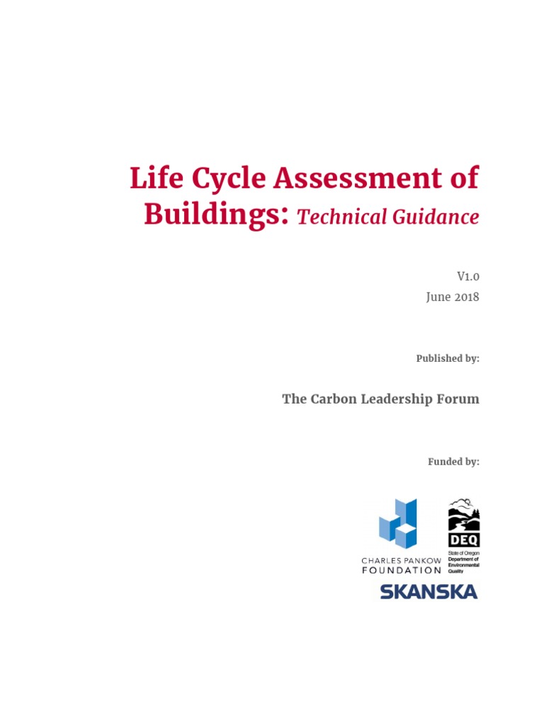 Practice Guide Technical Guidance LCA | PDF | Life Cycle Assessment ...