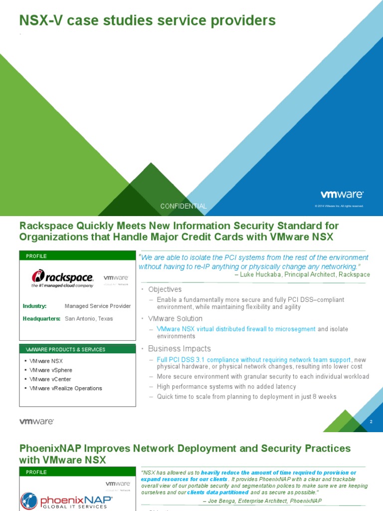 VMware Case Studies For Aggregators On NSX EN | PDF | Payment Card Industry Data Security ...