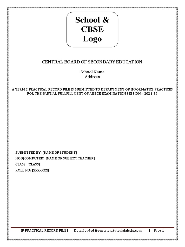 Term 2 IP Practical File 2021-22 | PDF | Sql | Data Management