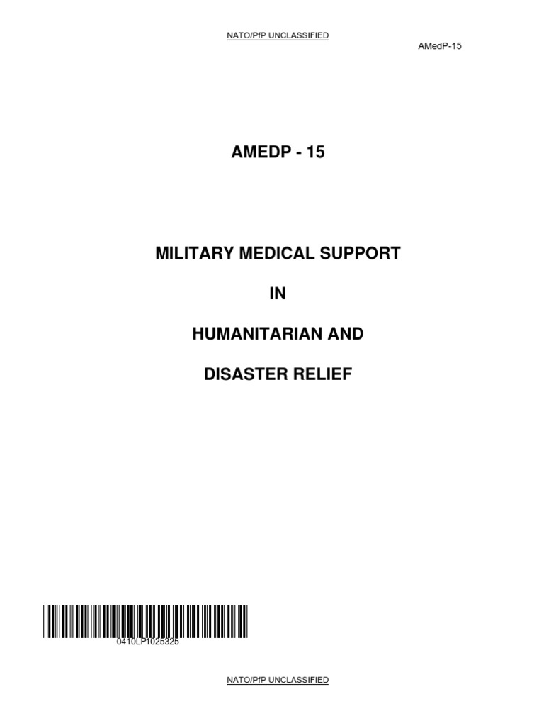 AMedP - 15 MILITARY MEDICAL SUPPORT in HUMANITARIAN AND DISASTER RELIEF ...