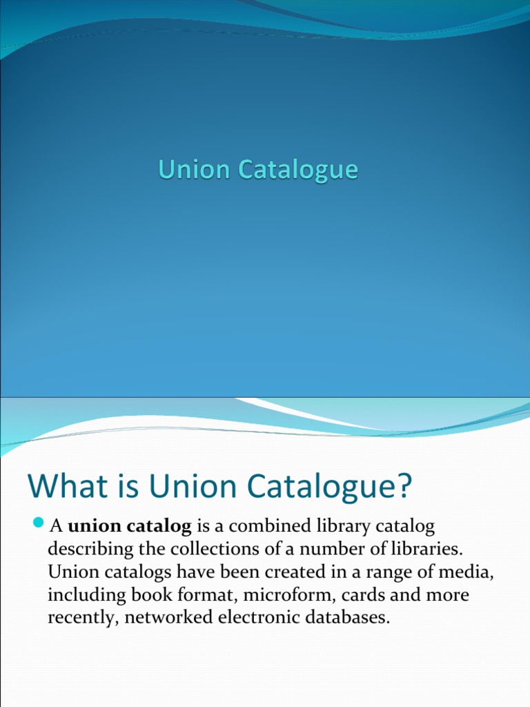 Union Cat | PDF