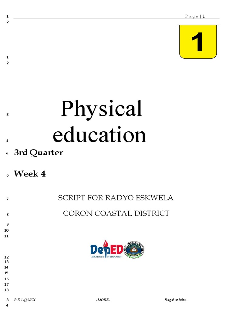 G1 Q3 W4 Pe Script | PDF