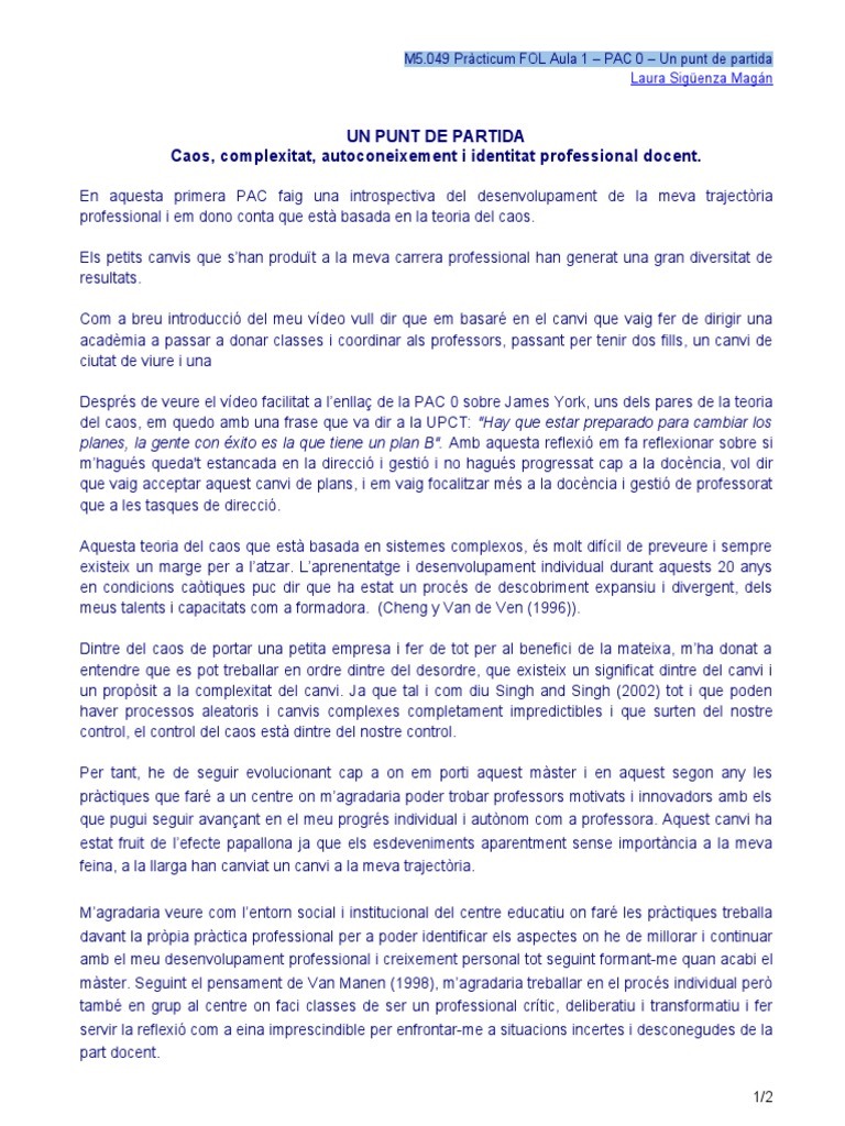Siguenza Magan Laura Practicum FOL Pac 0 | PDF