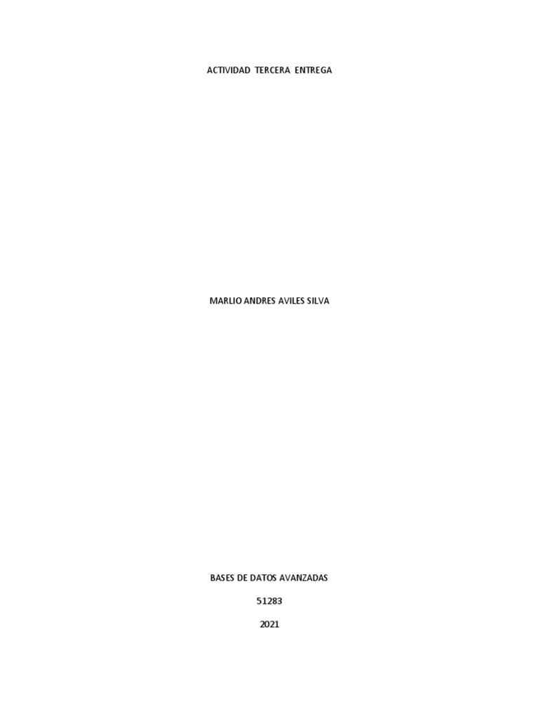 Base de Datos Aca 3 | PDF