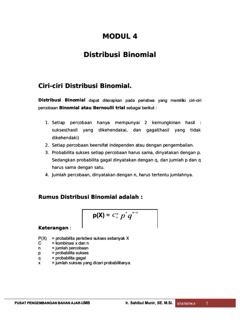 Qdoc - Tips - Tabel Distribusi Binomial | PDF
