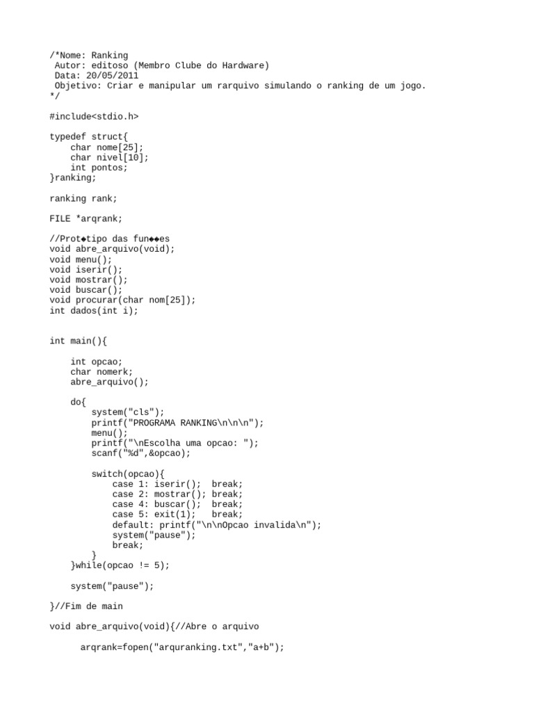 Codigo Do Ranking Da Internet | PDF | Gestão de Tecnologia da ...
