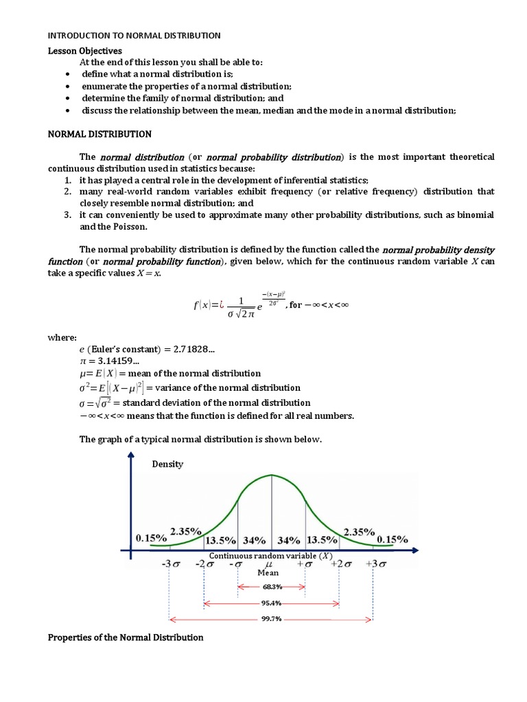 Normal Distribution | PDF | Normal Distribution | Probability Distribution