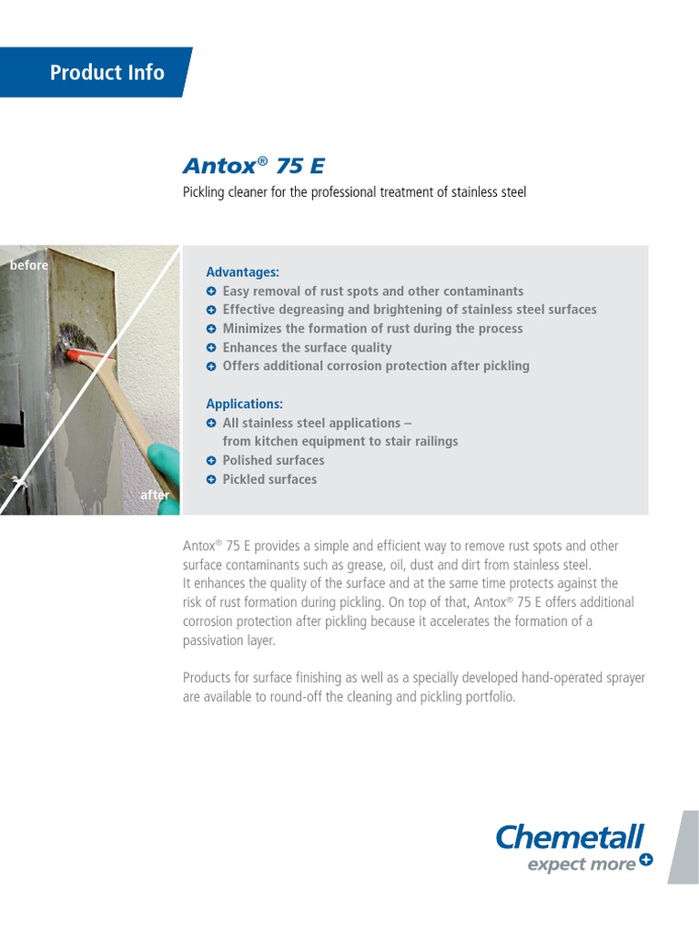 Prodinfo Antox-75-E Eng Final | PDF | Stainless Steel | Rust