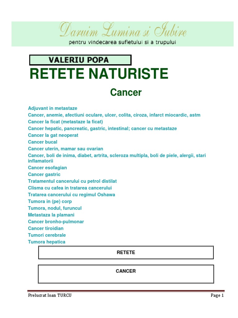 Valeriu Popa Retete Naturiste PDF | PDF
