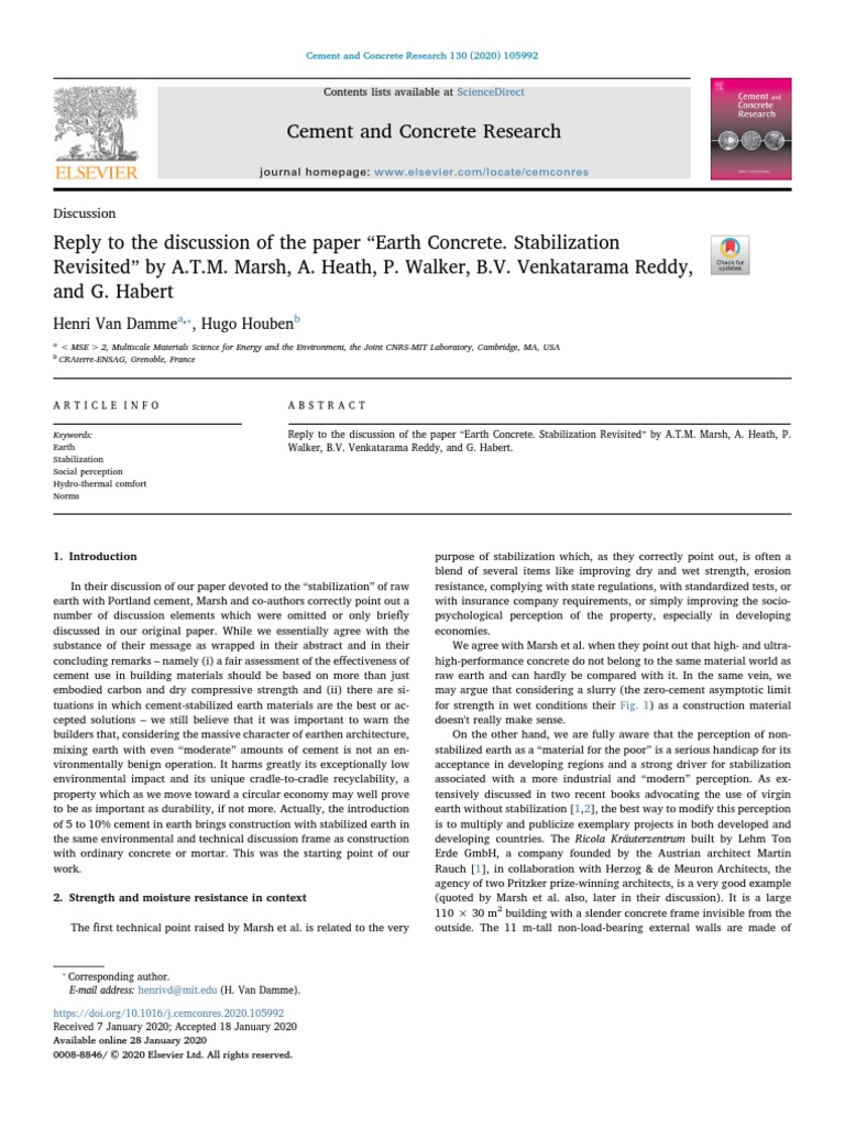 Cement and Concrete Research: Discussion | PDF | Concrete | Humidity