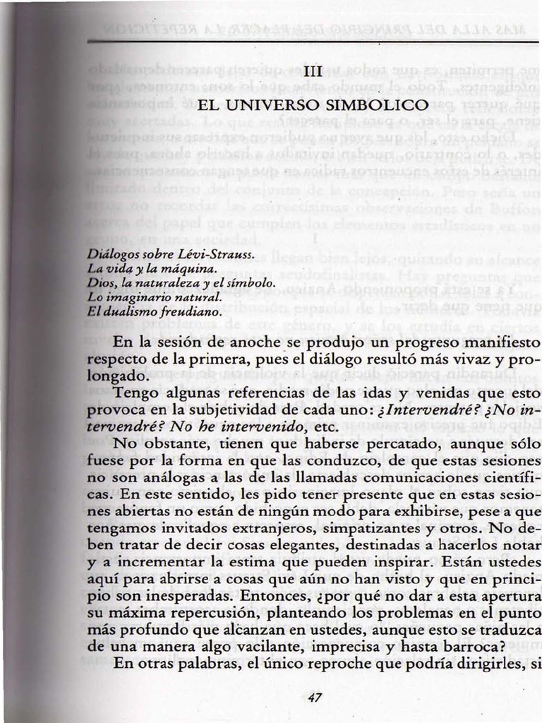 El Universo Simbolico - Sem II | PDF | Los símbolos | Naturaleza