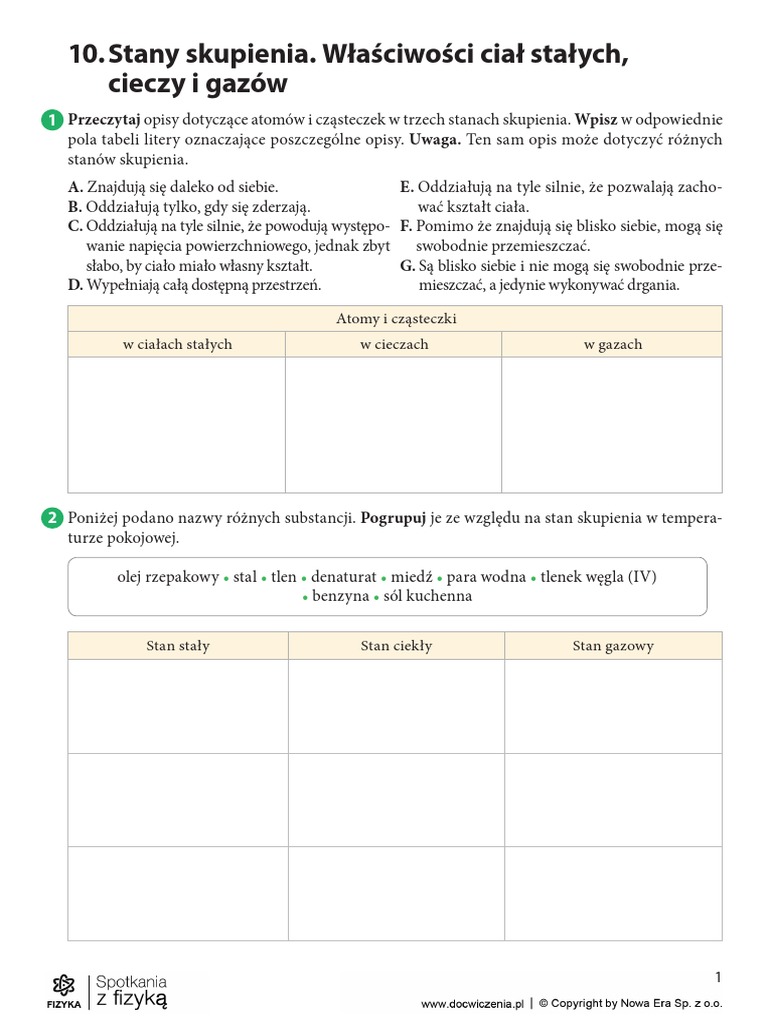 10 Stany Skupienia Wlasciwosci | PDF