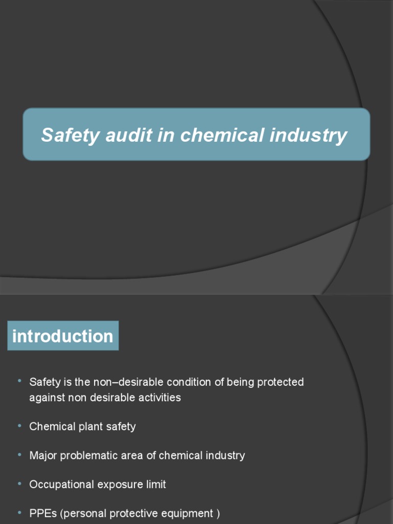 Safety Audit in Chemical Industry | PDF | Occupational Safety And ...
