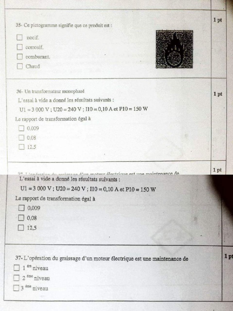 Exemple Concours ONEE-BE TS ESA-1 | PDF