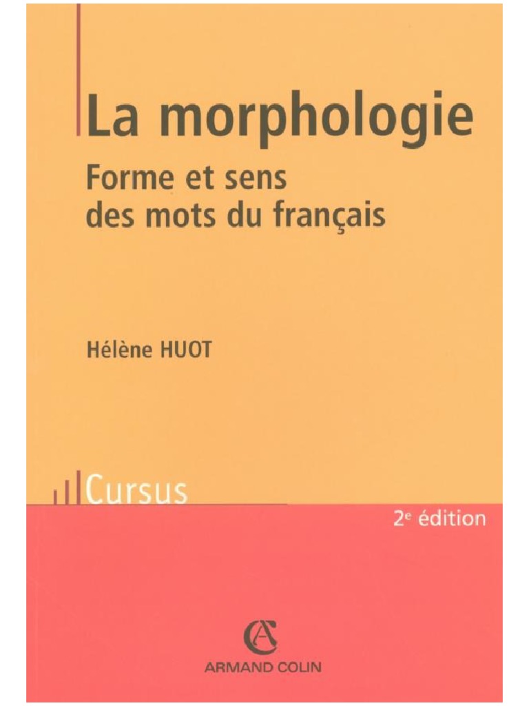 La Morphologie - Forme Et Des Mots | PDF | Nombre grammatical ...