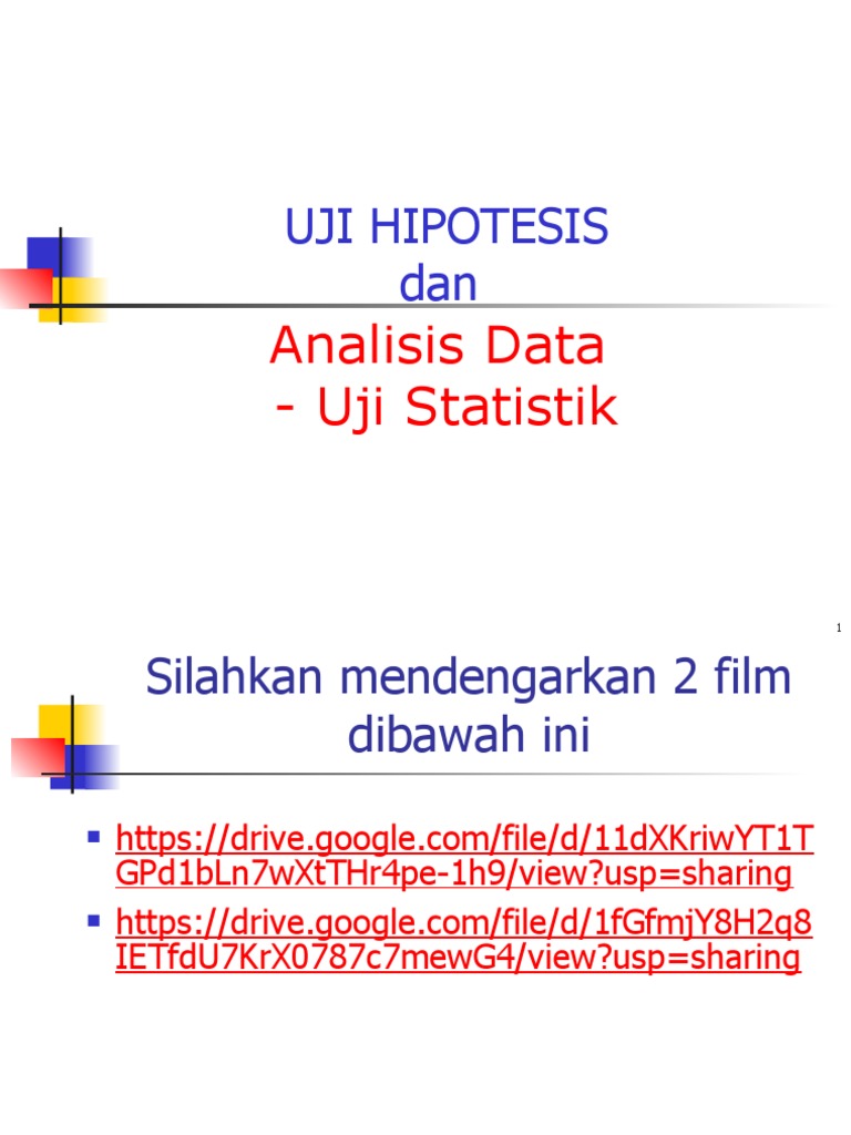 Uji Hipotesis Dan Analisis Statistik Pdf