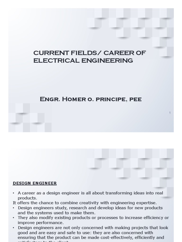 A Survey of Career Paths in Electrical Engineering | PDF | Engineer ...