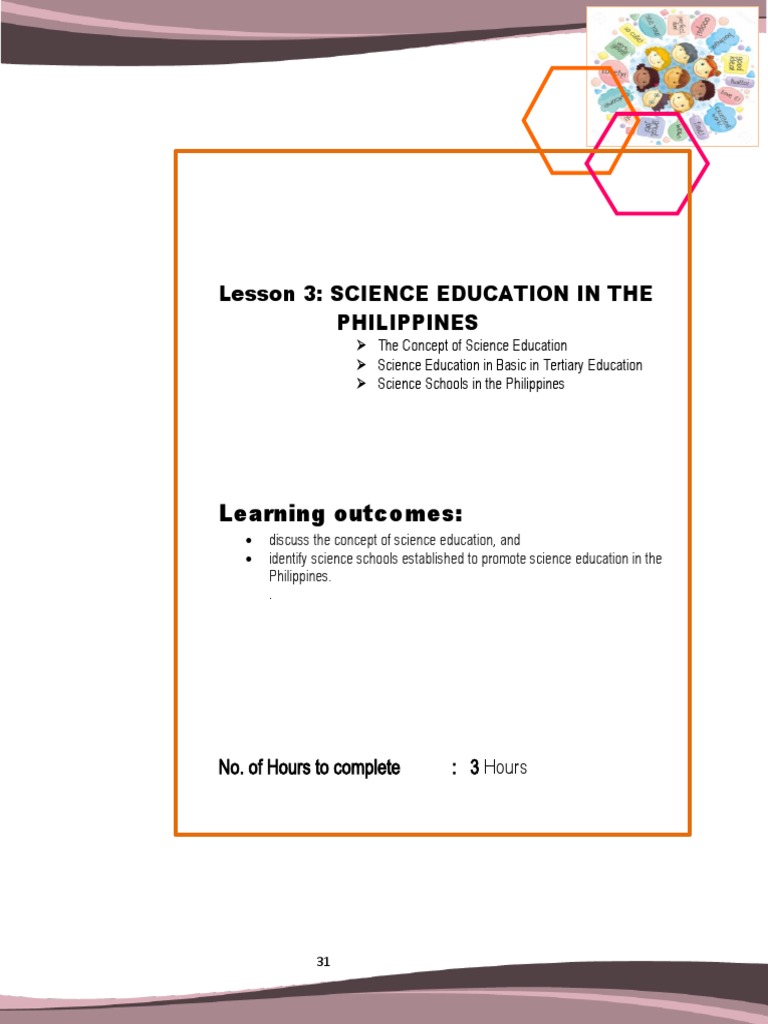 Lesson 3 - Science Education in The Philippines | PDF | Science Education | Science
