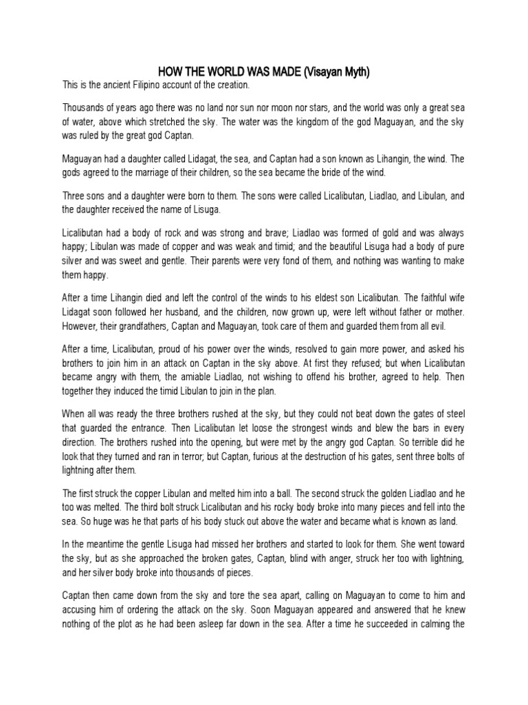 How The World Was Made | PDF | Sky