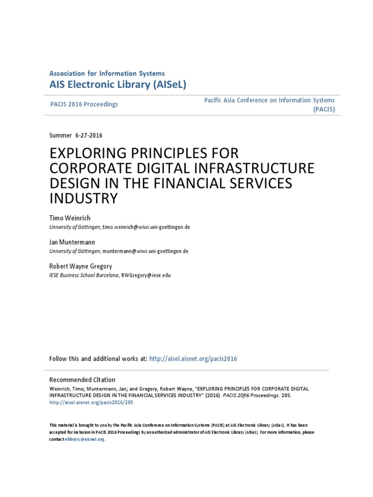 Corporate Digital Infrastructure Design Principles | PDF | Enterprise ...