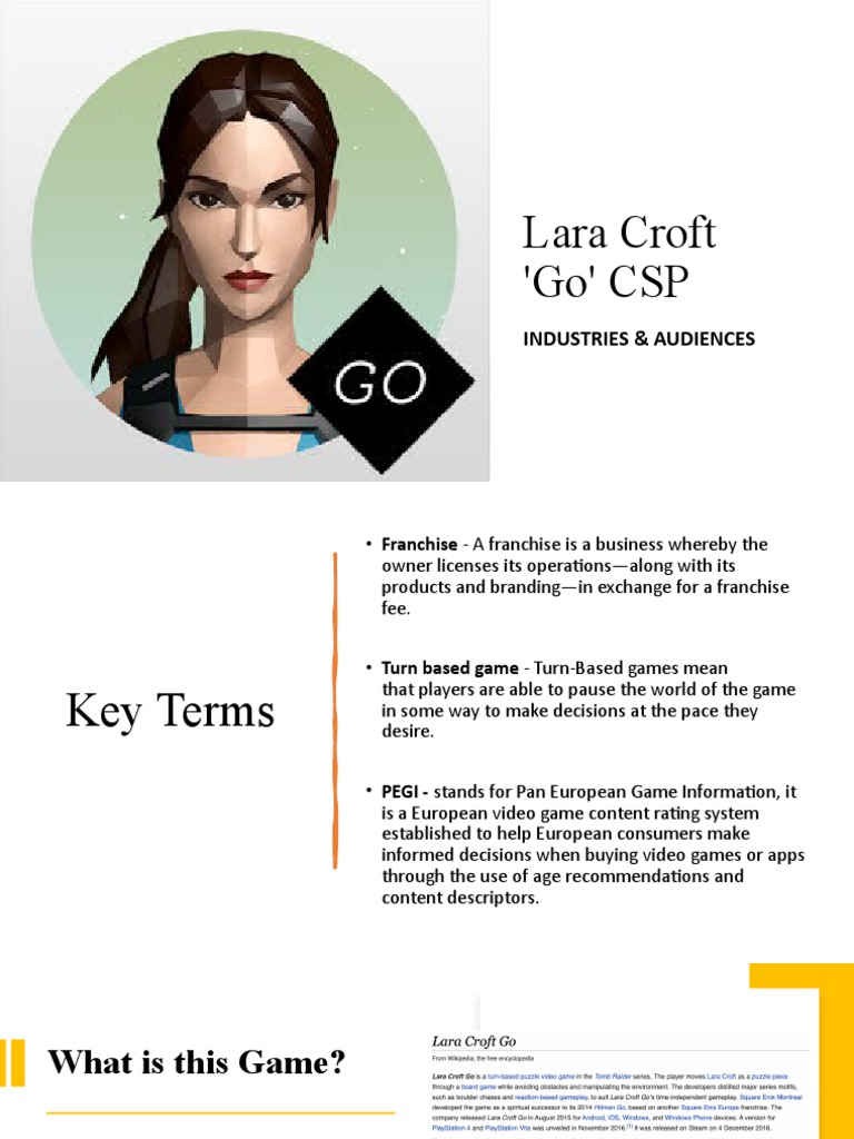 Lara Croft 'Go' CSP: Industries & Audiences | Descargar gratis PDF | Video Games | Communication