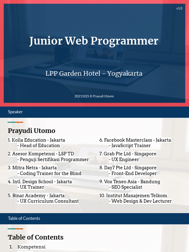 Junior Web Programmer v1 | PDF | Html Element | Html