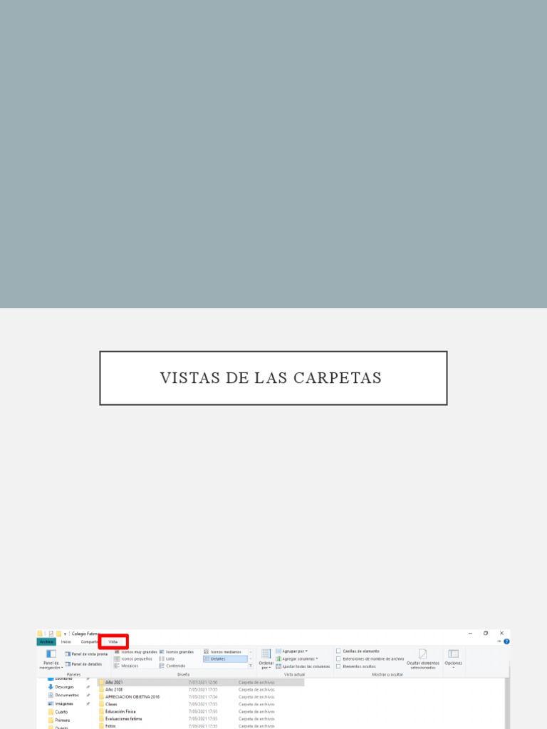 Tipos de Vistas de Carpetas en PC | PDF | Hogar, jardinería y bricolaje