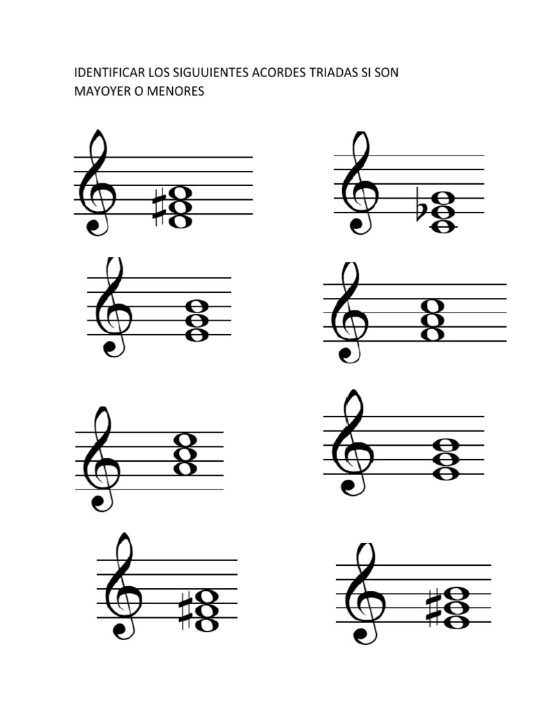 Identificar Los Acordes Triadas | PDF