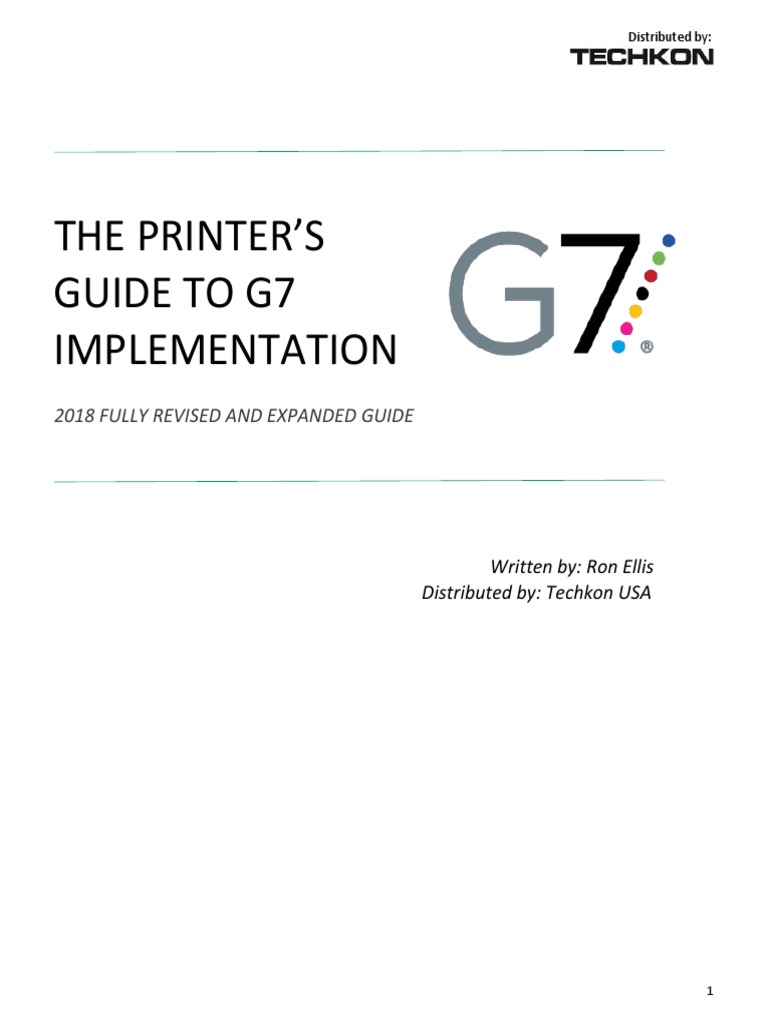 The Printer S Guide To G7 Implementation: 2018 Fully Revised and ...