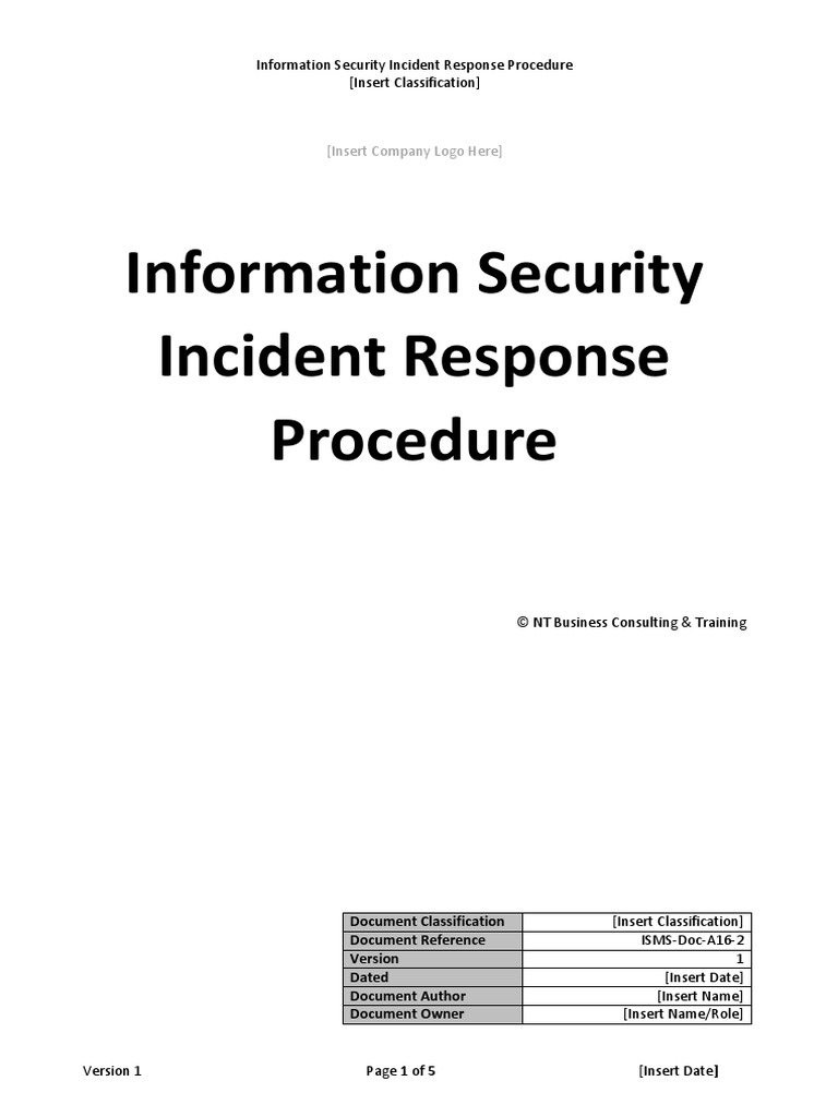 Incident Response Procedure | Download Free PDF | Information Security ...