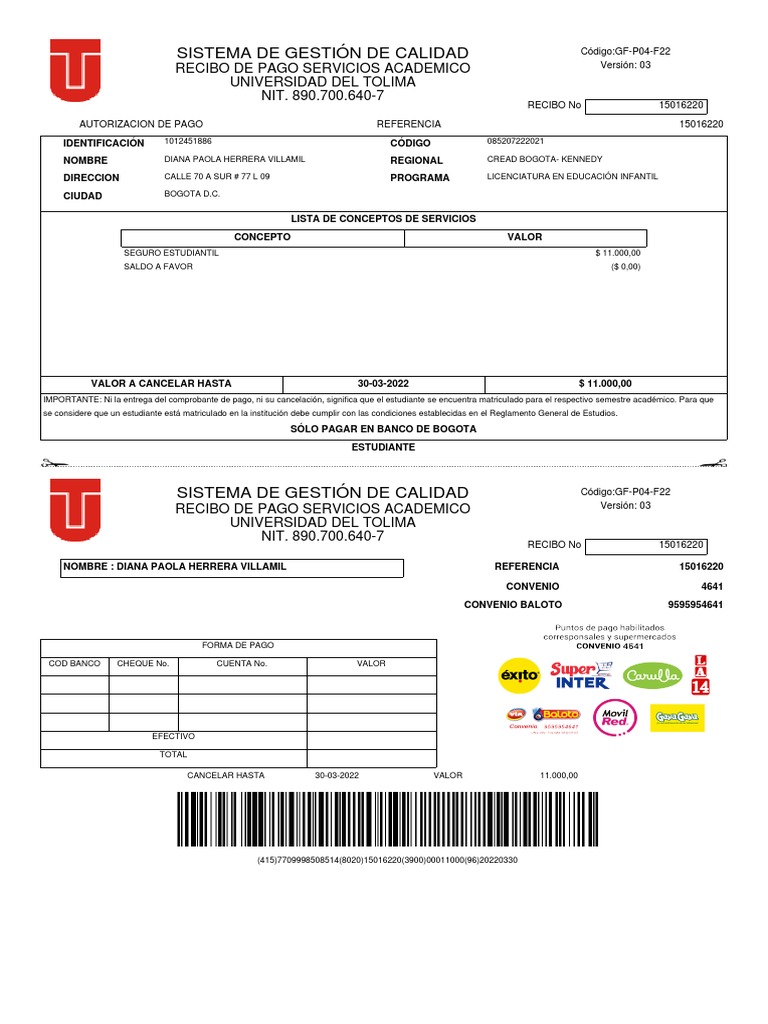 2021-2 Seguro Recibo | PDF