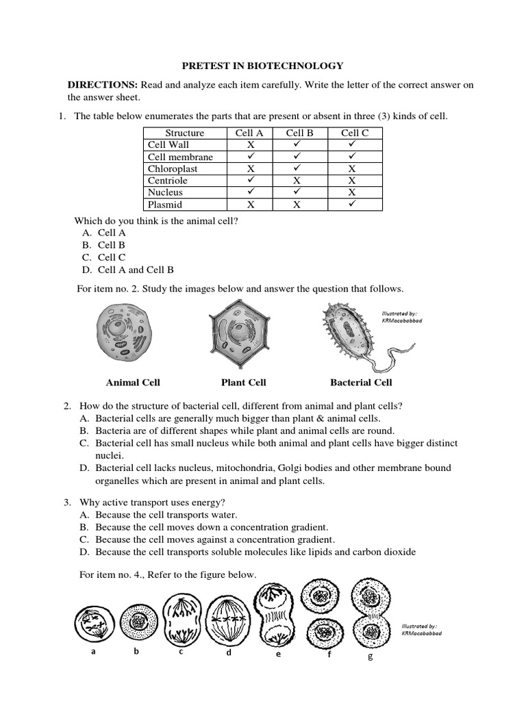 Biotechnology Pretest Questions and Answers | PDF | Recombinant Dna ...