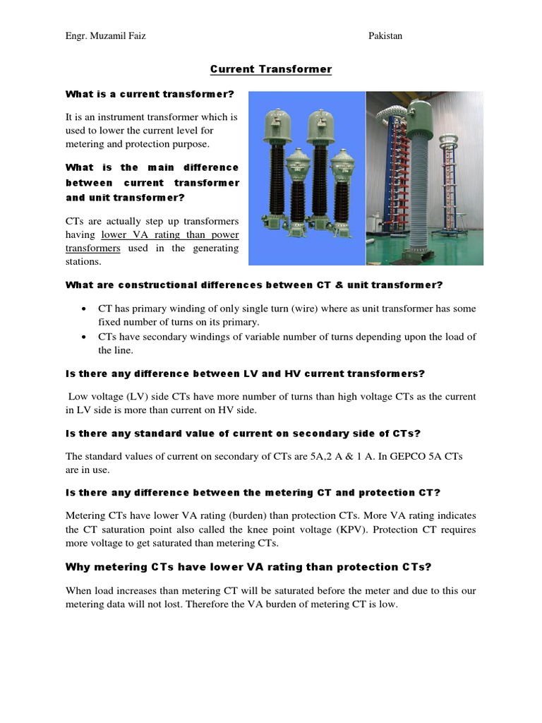 Current Transformer | PDF | Transformer | Electrical Equipment