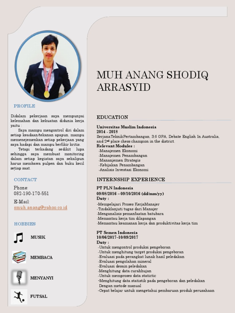 Muh Anang Shodiq Arrasyid: Education | PDF