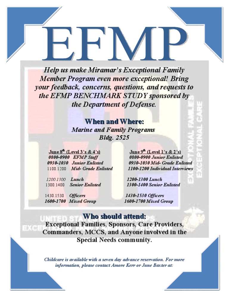 EFMP Benchmark Study Flyer | PDF