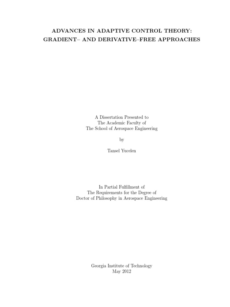 Advances In Adaptive Control Theory Grad Pdf Control Theory