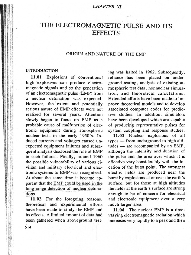 The ElectroMagnetic Pulse (EMP) and Its Effects | PDF | Electromagnetic ...