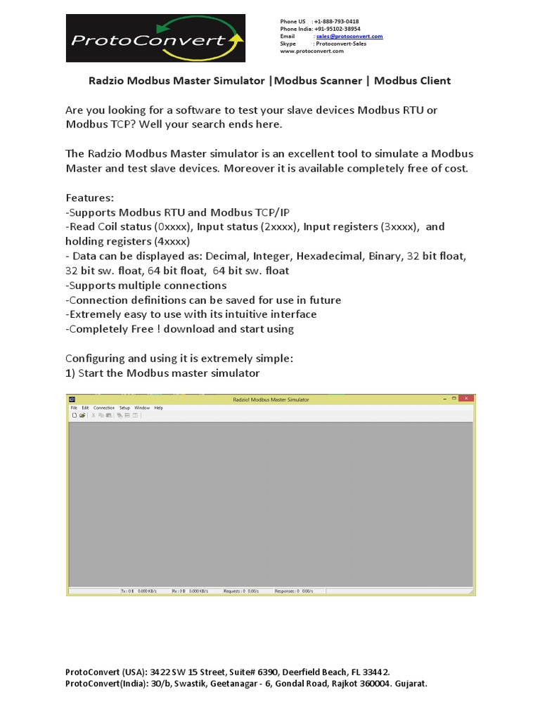 RadzioModbusMasterSimulator Tutorial | PDF | Software | Network ...