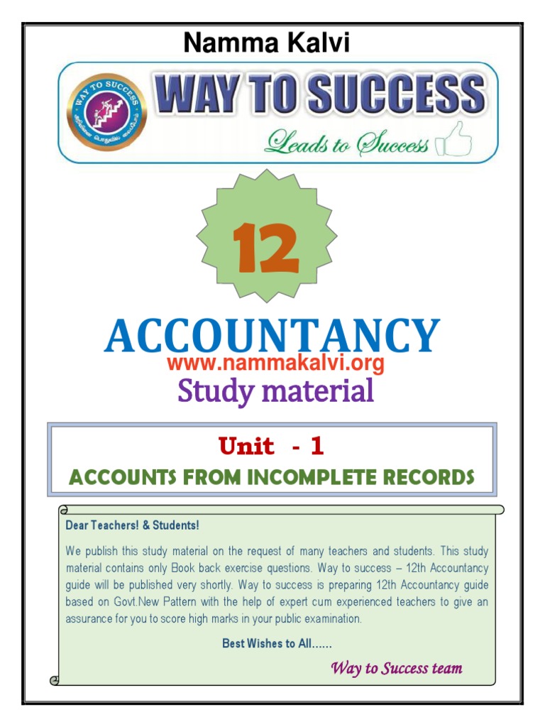 Accountancy: Study Material | PDF | Debits And Credits | Balance Sheet