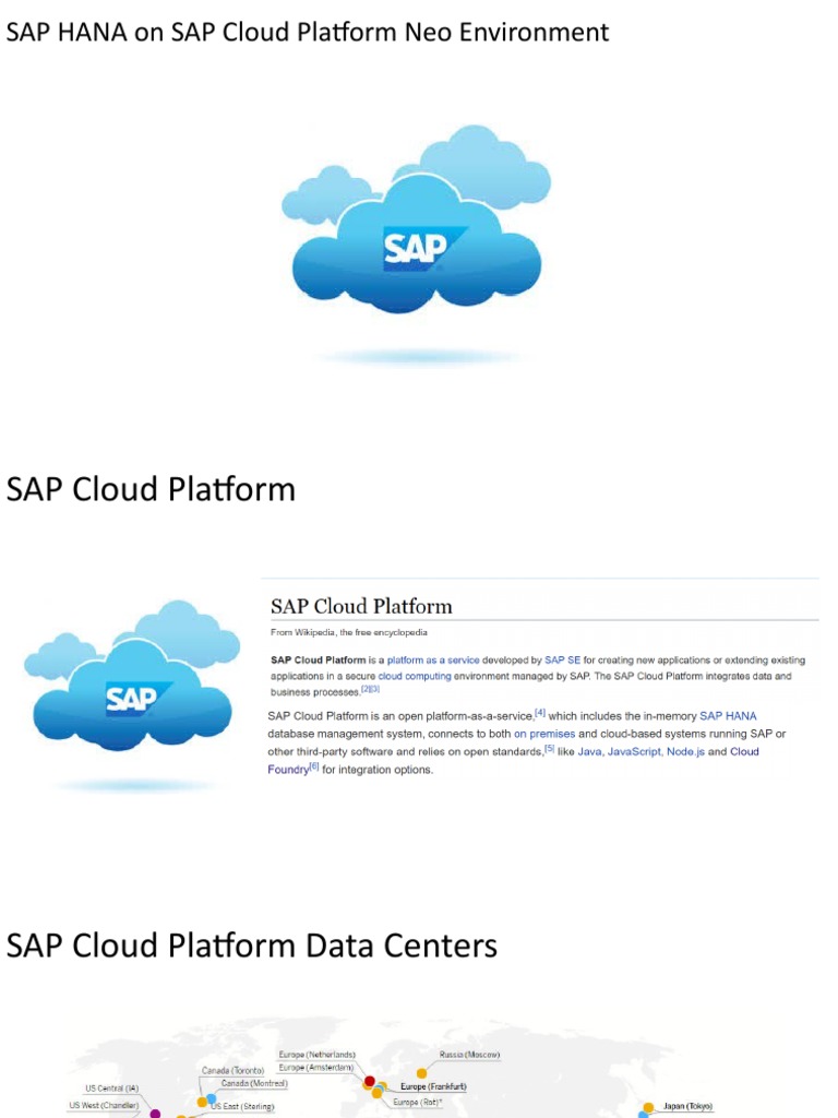 Sap Hana On Sap Cloud Neo | PDF | Cloud Computing | Databases