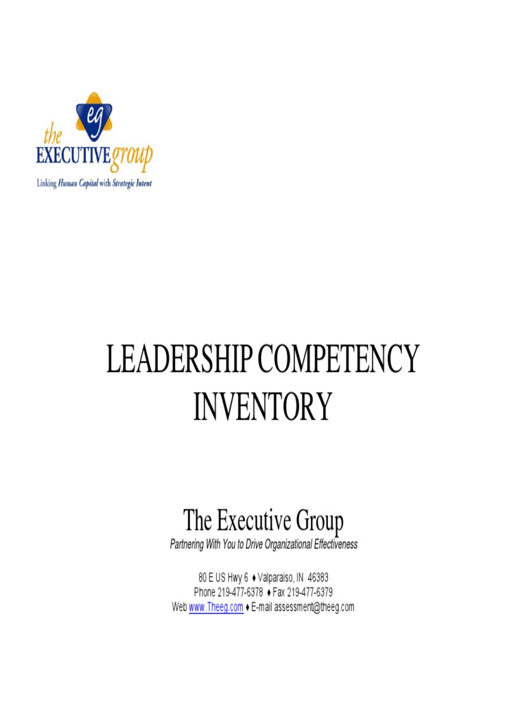 Leadership Competency Inventory | PDF | Leadership | Decision Making
