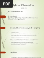 Analytical Chemistry (Chem. 2021) : Statistical Evaluation of ...