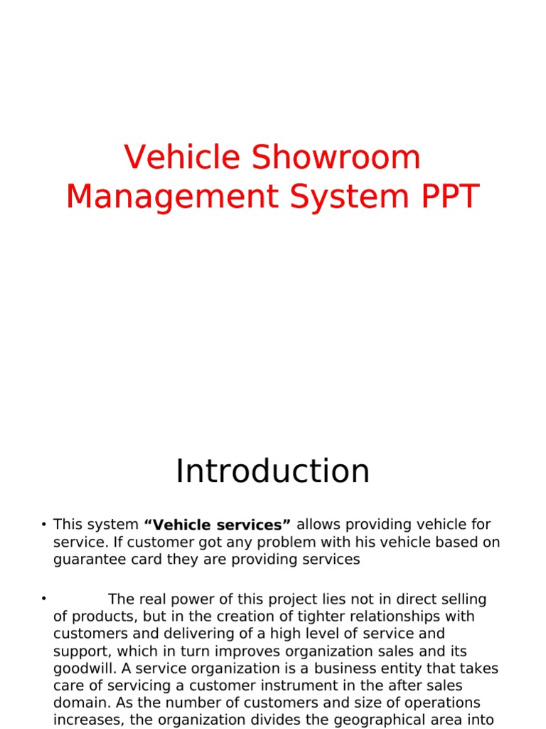 Vehicle Showroom Management System | Download Free PDF | Information ... Vehicle Showroom Management System | Download Free PDF | Information ...